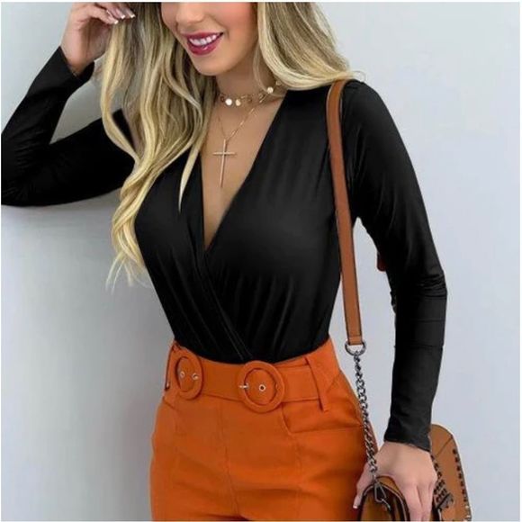 Tops | Deep Vneck Blouse | Poshmark